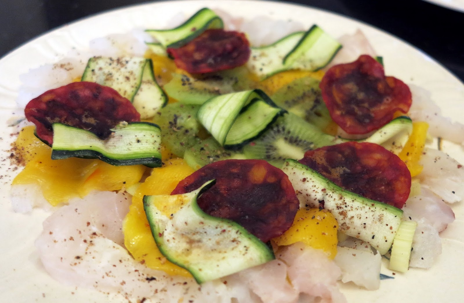 Ambiances et Gourmandises de MJ: Carpaccio de cabillaud acidulé