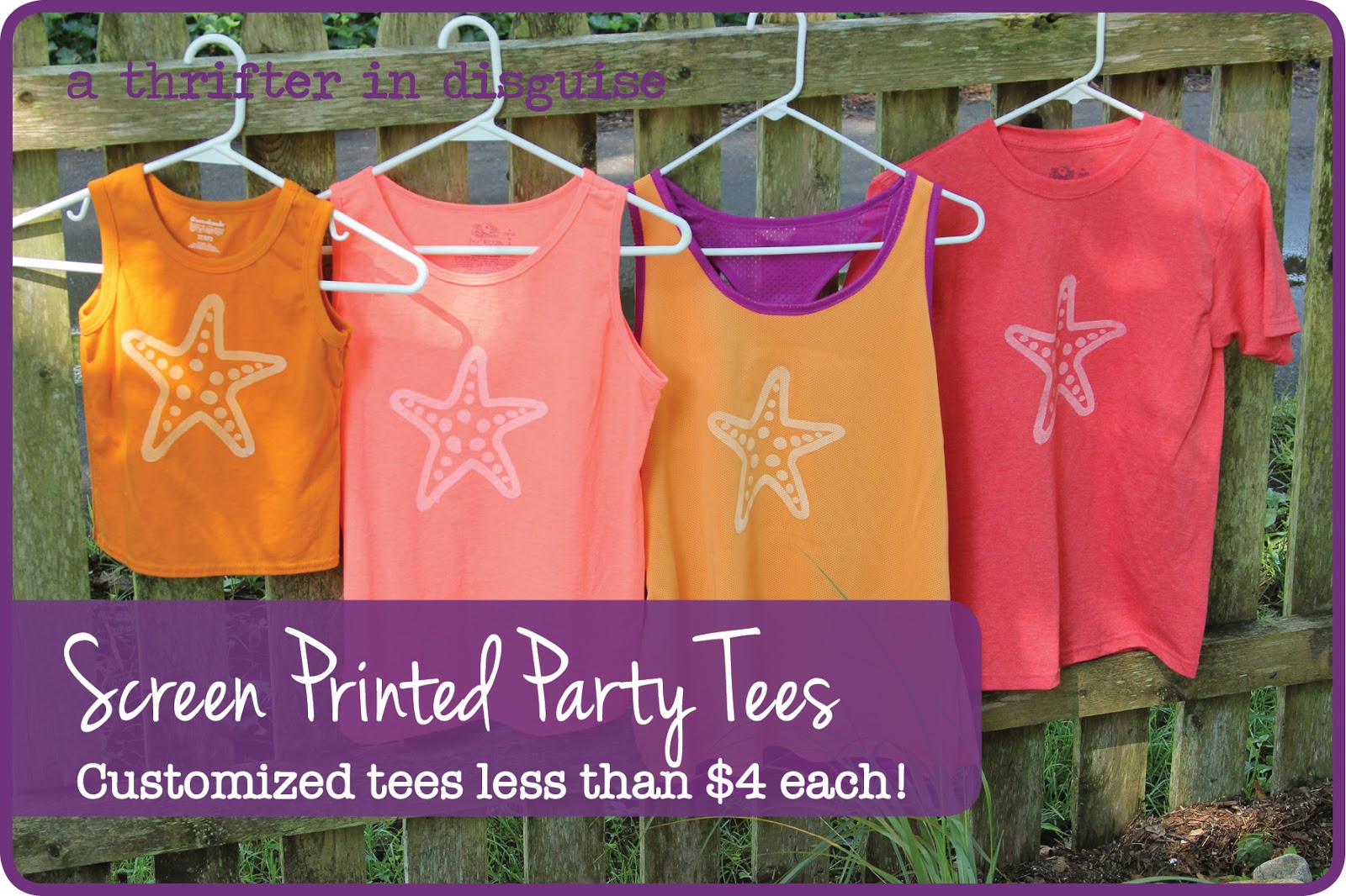 A Thrifter in Disguise: DIY Screenprinted Party T-Shirts