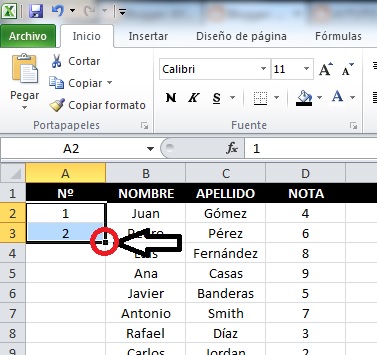 Crear una serie de números consecutivos en una fila/columna - AYTUTO Blog