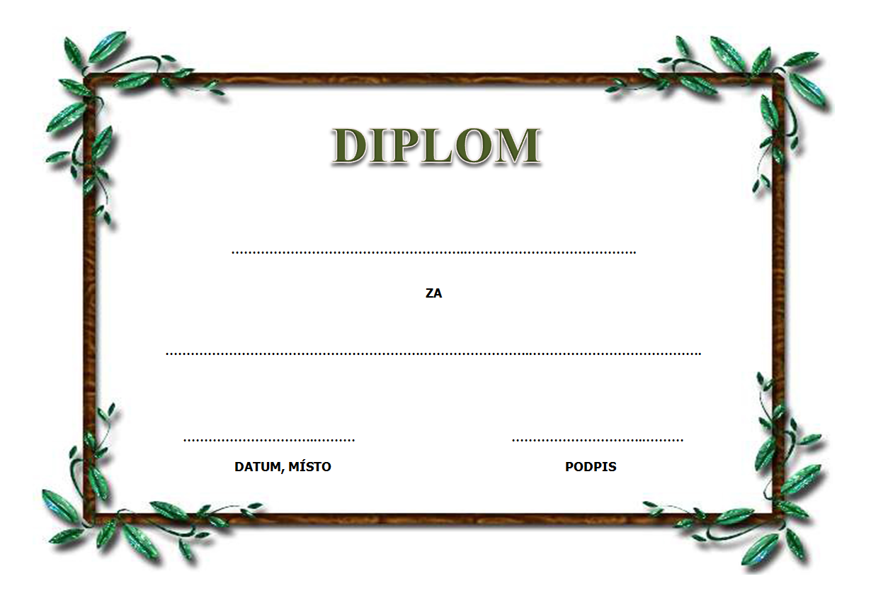 Diplomy, pamětní listy a certifikáty pro děti ke stažení a vytisknutí ...