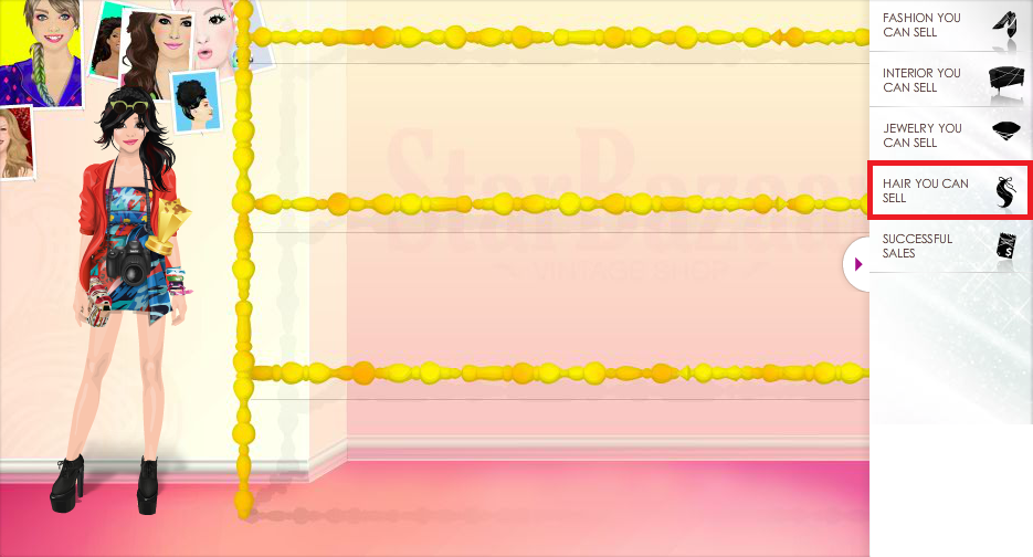 Stardoll All-You-Know!: StarDesign Hair can be sold.