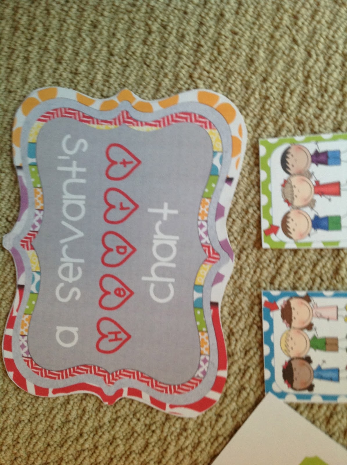 Pre-Kinder Kiddos: A Servant's Heart: Classroom Job Chart