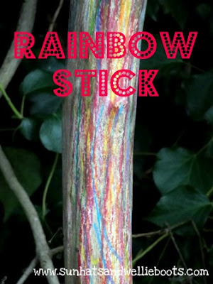 Sun Hats & Wellie Boots: Rainbow Stick - Exploring Oil Pastels on Wood