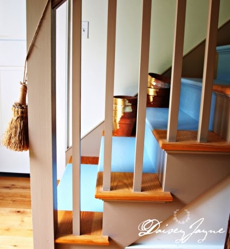 Painted Staircases with a Nautical Beach Vibe | Blue & Artsy - Coastal ...