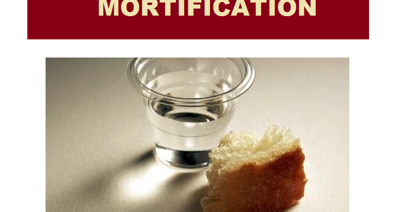 CATHOLICITYBLOG: Mortification