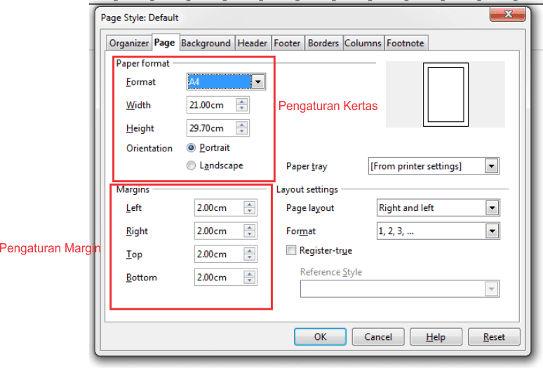 Mengatur Page Margin Pada OpenOffice | Catatan Kecil Poernama
