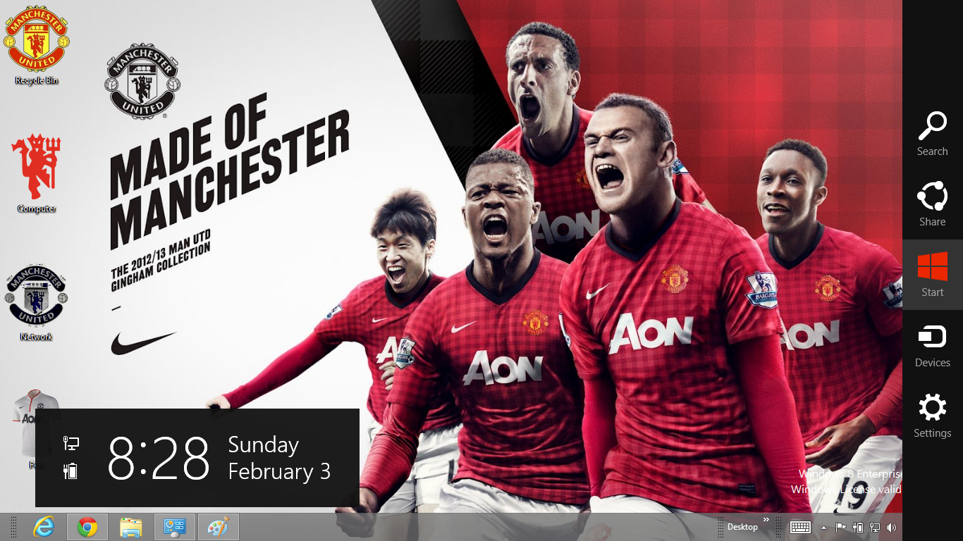 Download Tema Manchester United 2013 Untuk Windows 7 | Ouo Themes