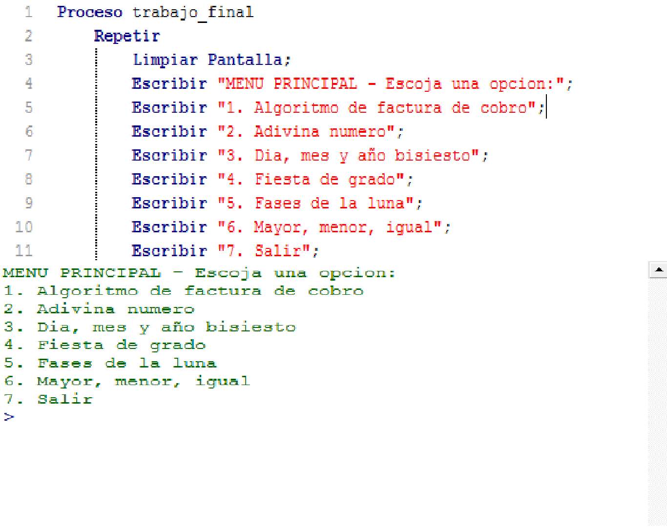 Ejemplo Basico De Un Menu De Opciones En C Algoritmos Y Algo Mas Images