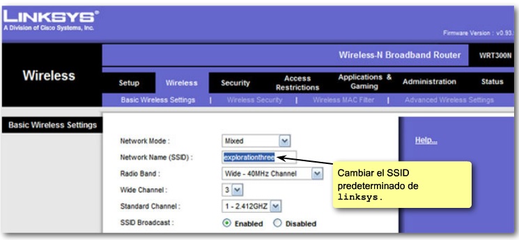 Configuración de acceso WLAN