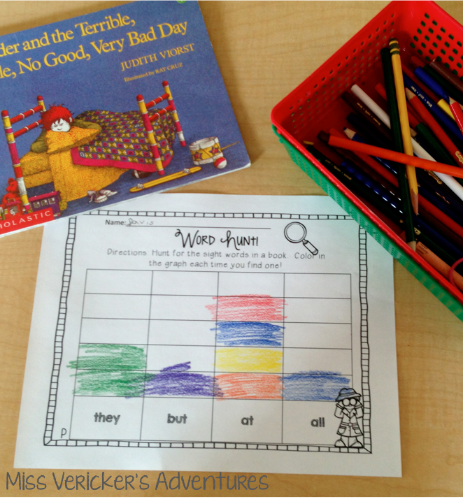 Reading Snapshot: Sight Word Buckets! | Miss Vericker's Adventures