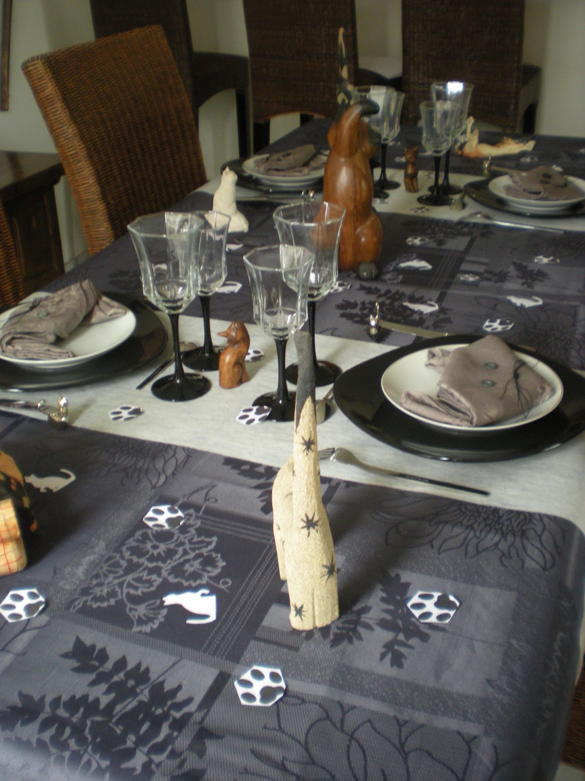 Déco de table à thèmes: Déco de table thème "Le Chat"