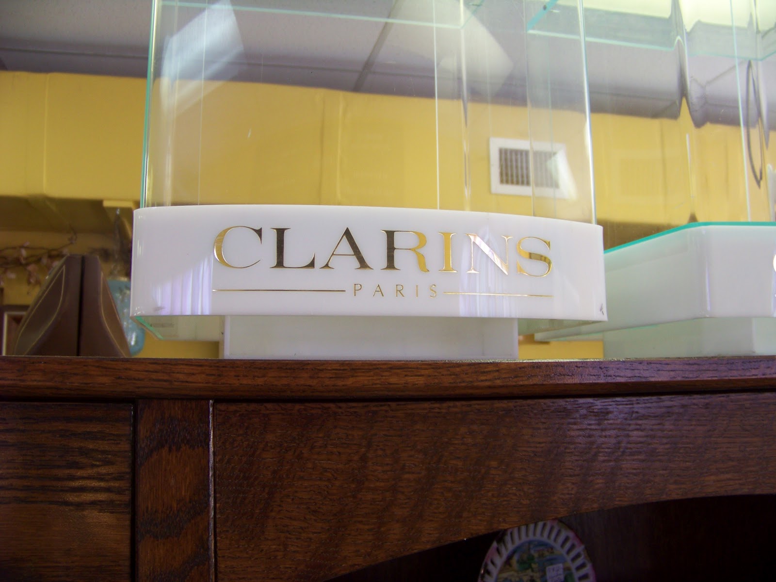 Shabby For Sure: Clarins Paris Display Case