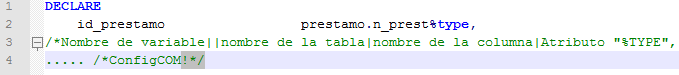 ConfigCOM! Oficial Page: 2.4 Usos de atributos %TYPE y %ROWTYPE