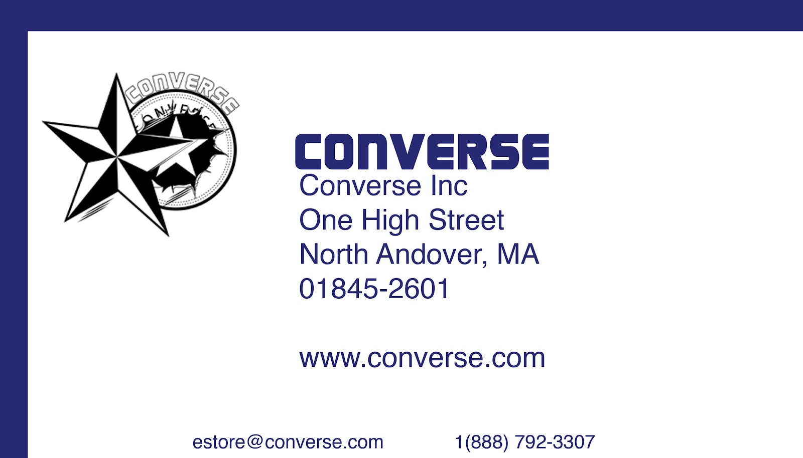 Converse Re-brand.: Business card + letterhead