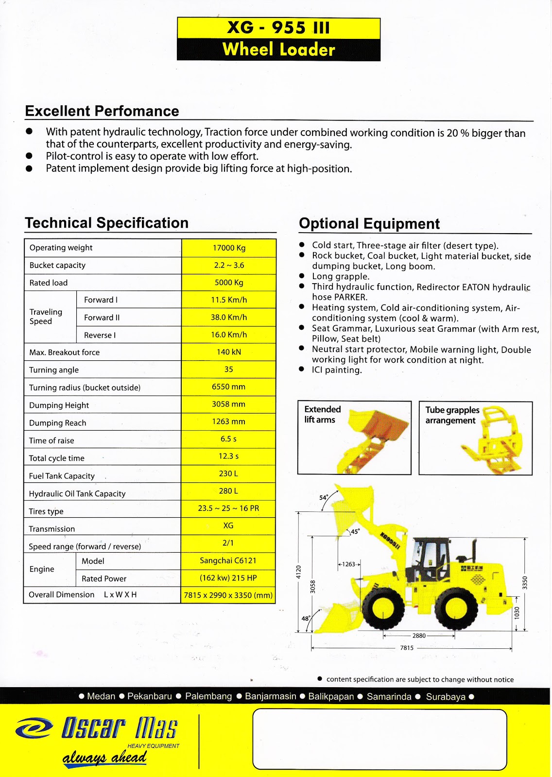 SEWA ALAT BERAT: Brosur dan Spesifikasi