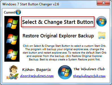 WeB LoG'S JuUiER: Change Windows 7 button Start