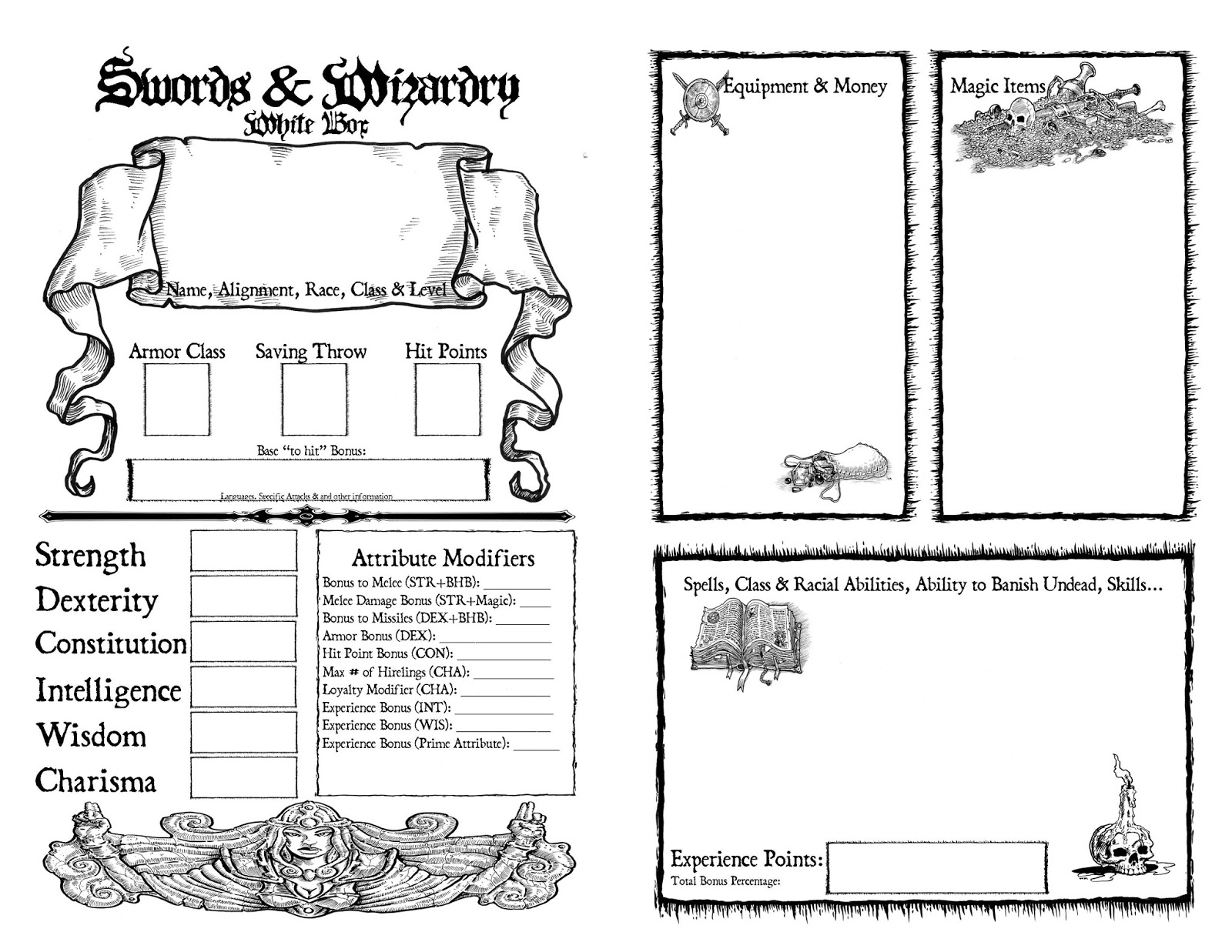 Fear No Darkness: SWORDS & WIZARDRY WHITE BOX CHARACTER SHEET