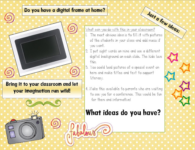 Kindergarten Crayons: Bring your digital frame to your classroom!