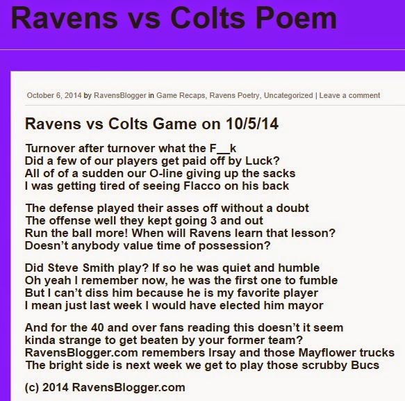 Baltimore Ravens Chat: This Poem Sums Up the Ravens vs Colts Game on Sunday