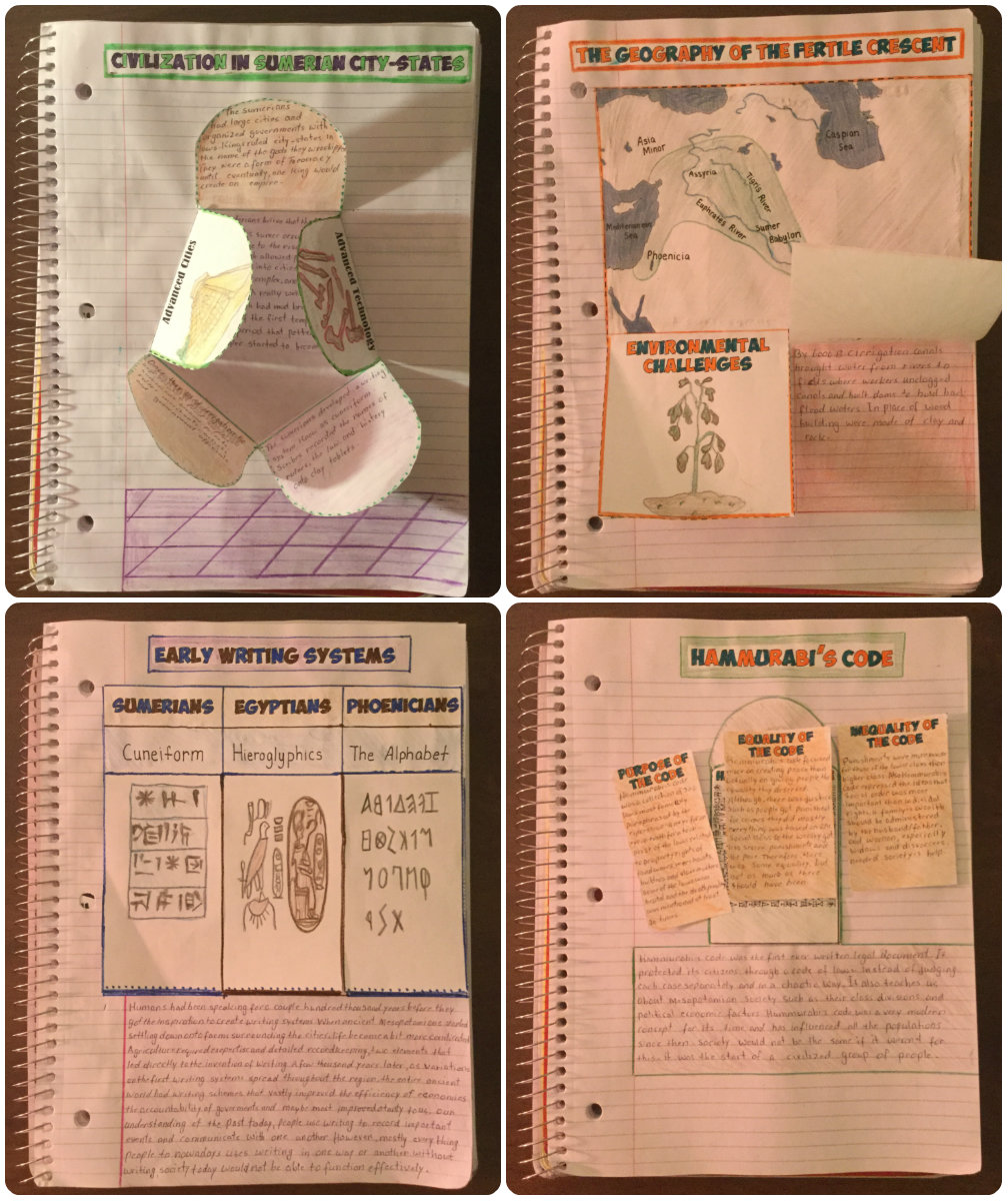 Students of History: Mesopotamia and Ancient Egypt Interactive Notebook