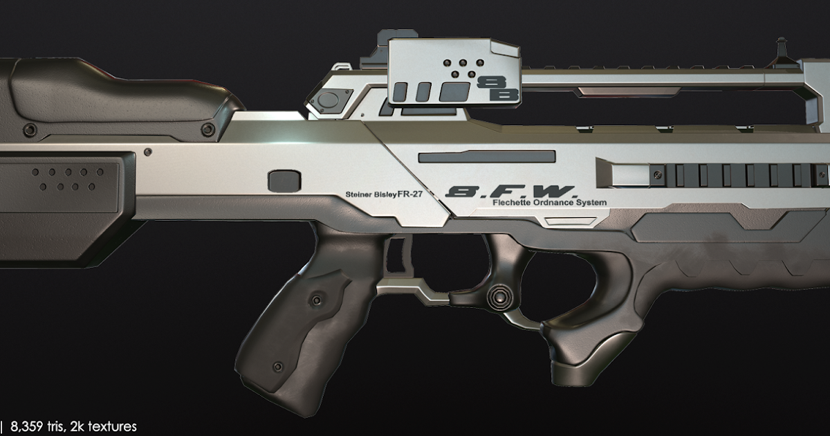 Taylor Kirkham in 3D: Deus Ex Human Revolution Combat RIFLE fan art!