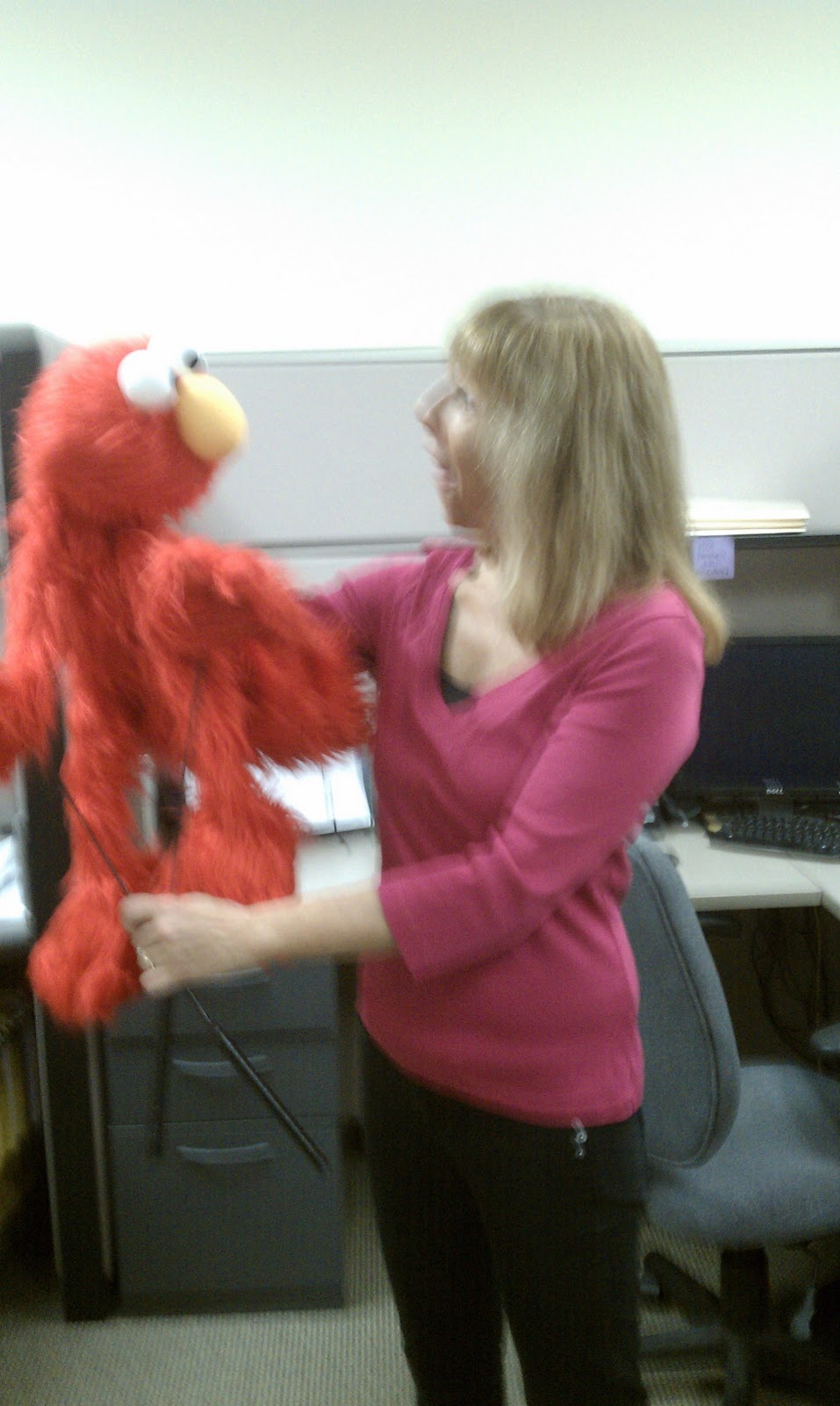 J&W's Wicked Puppet Factory: Elmo 2.0 comes to work!!!