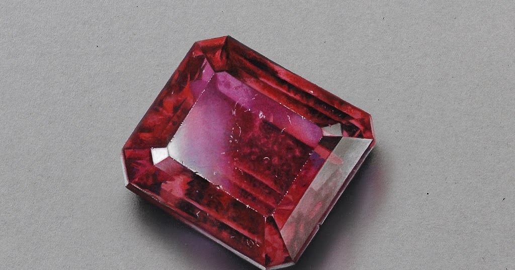 Scratched Ruby Drawing - Marcello Barenghi