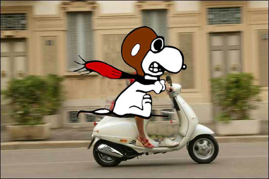 Museo Vespa España: Charles Schulz, Snoopy & Vespa