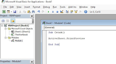 RUMAH BELAJAR IT: Kode VBA Untuk Cetak Pada Macro Excel