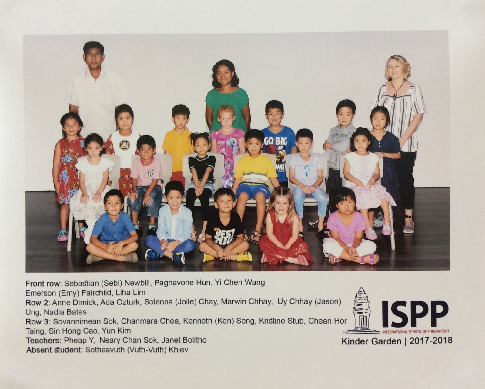 ISPP Ms Janet Kindergarten: Class photo