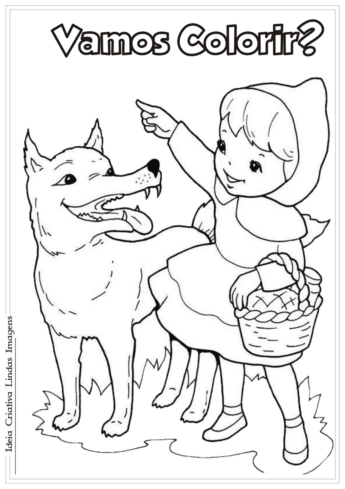 Desenhos Da Chapeuzinho Vermelho Para Colorir - RETOEDU