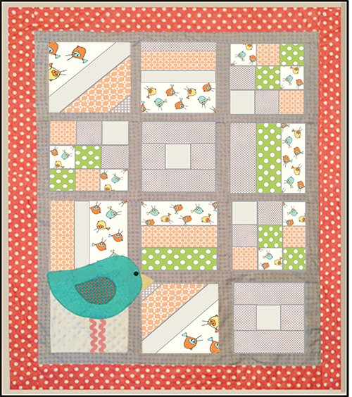 Beginner Baby Quilt Pattern "Little Bird" - Parties and Patterns
