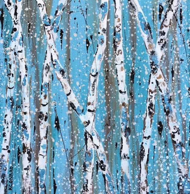 Kimberly Conrad Daily Paintings: Aspen Tree Painting,Abstract Landscape ...