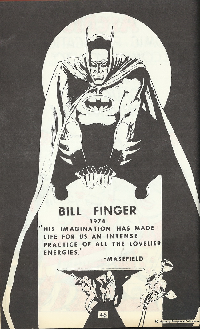 The Batman - Created by Bill Finger and Bob Kane