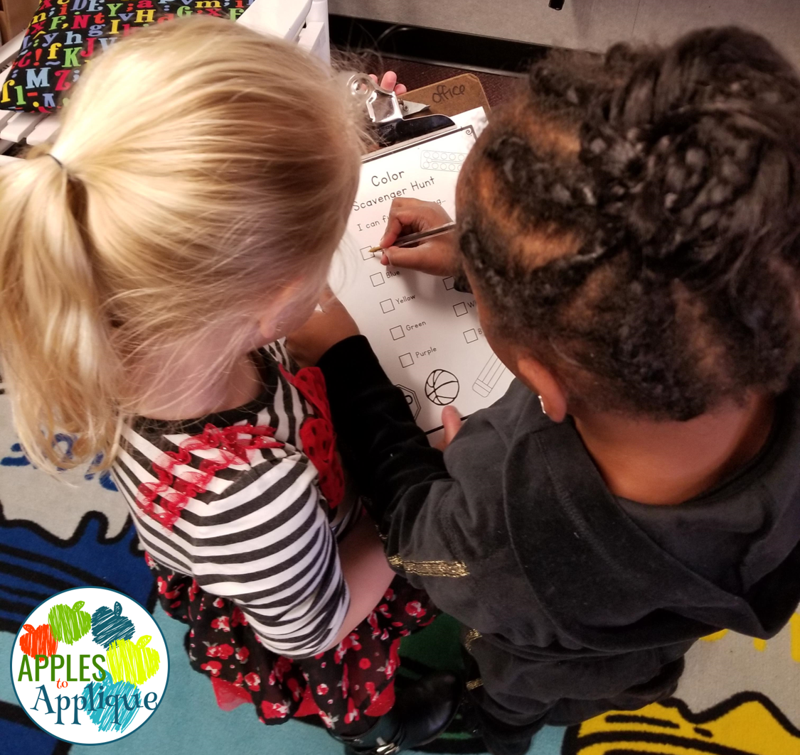 Apples to Applique: Early Childhood Classroom Scavenger Hunts