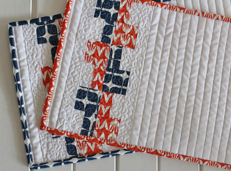 {Free Pattern} Geo Placemats + Blush Fabric Blog Tour - Threadbare ...