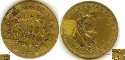 Brasil 1927 - 1000 Réis (Mil-Réis) - Acervo de moedas