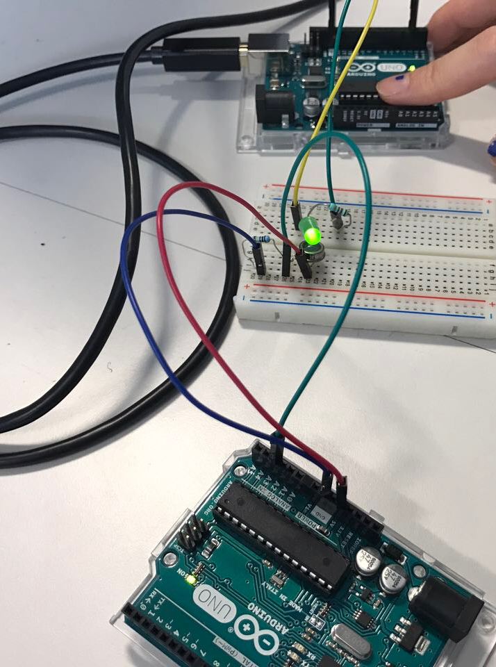 Arduino simple visible light communication