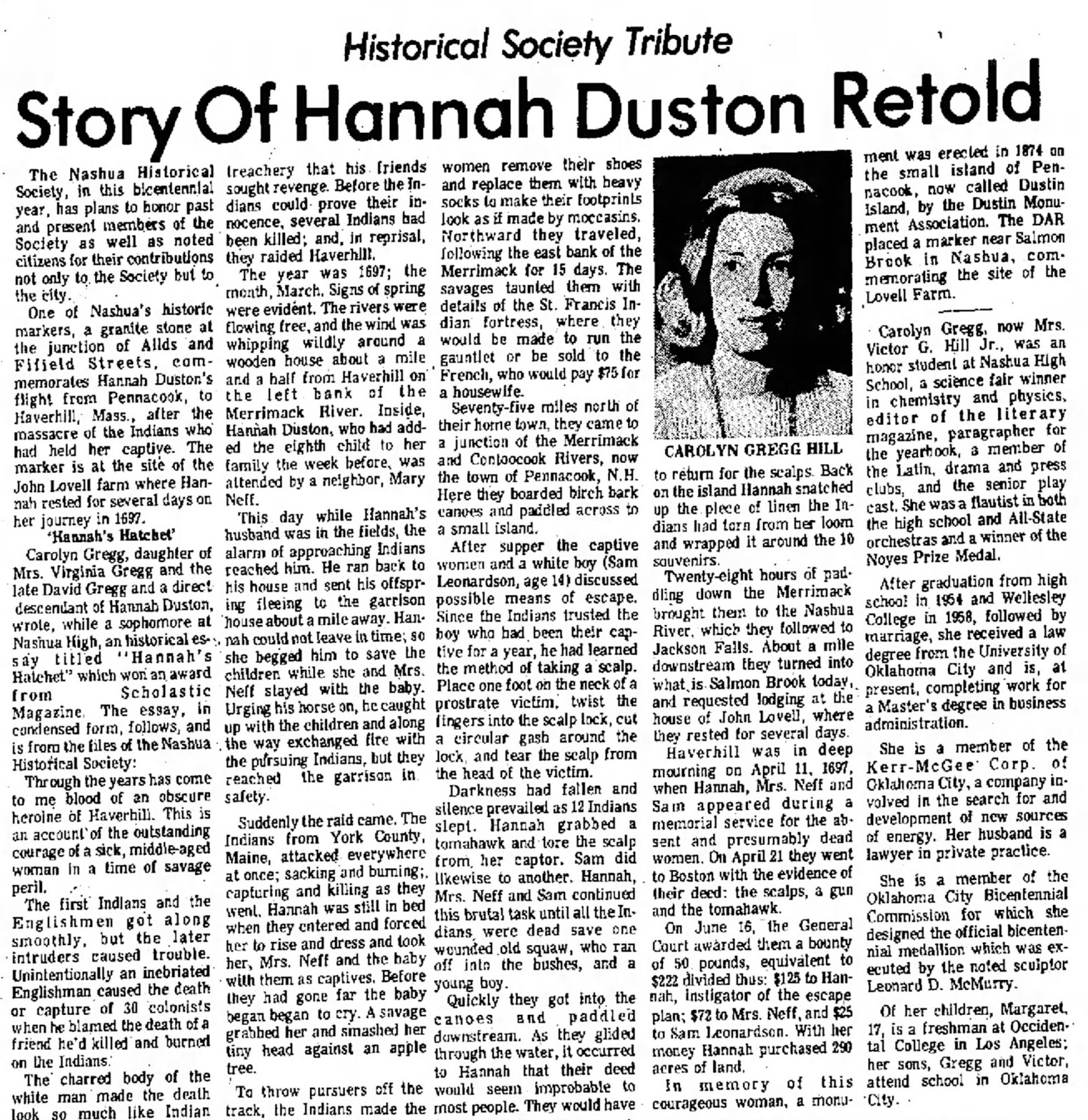 TheRaconteuseExpose: Hannah Duston & The Duston Garrison Home Haverhill ...