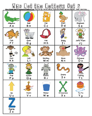 Kindergarten Kids At Play: Freebie: Who Let the Letters Out by Dr. Jean ...