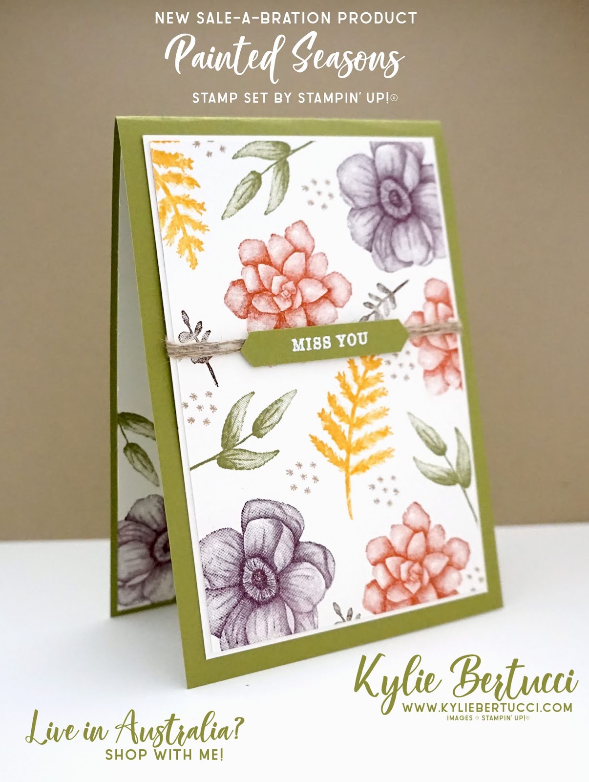 NEW Painted Seasons Stamp Set meets Autumn - Kylie Bertucci