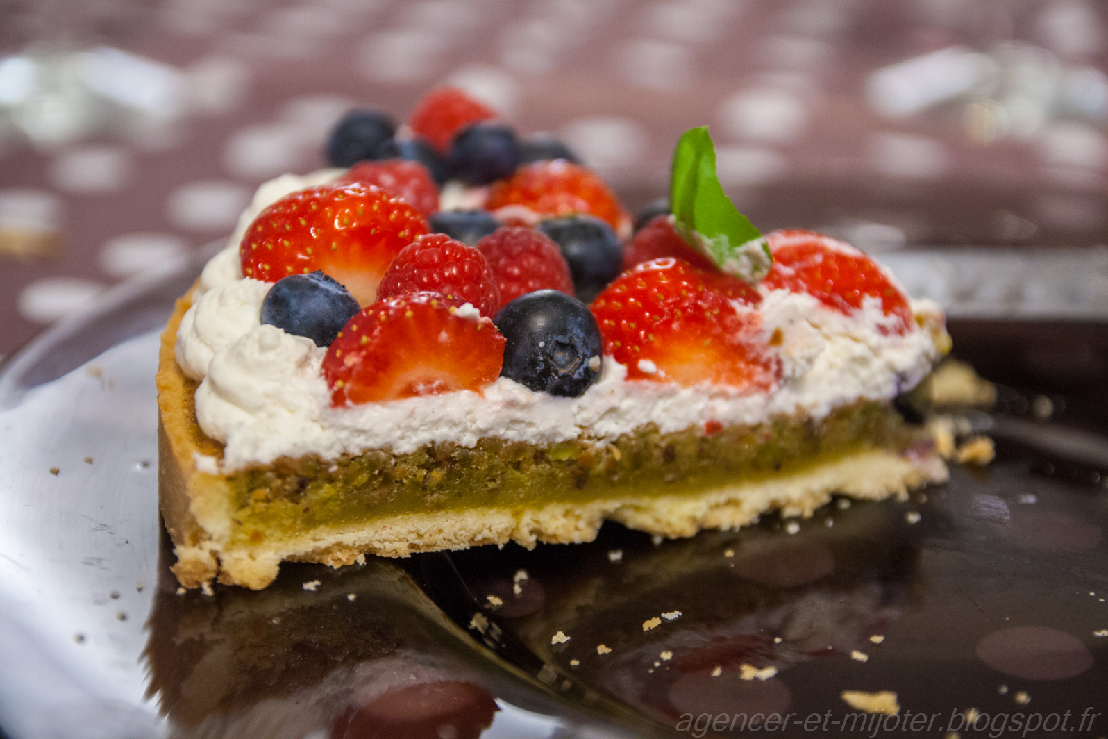 Agencer et Mijoter: Tarte à la crème de pistache, chantilly et fruits ...