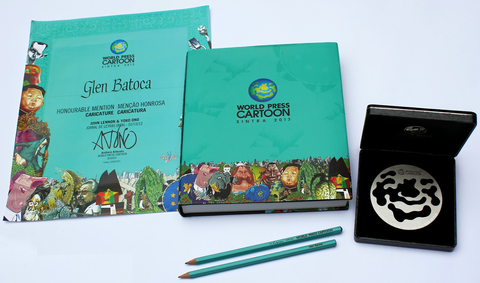 GLEN BATOCA: John & Yoko - Menção honrosa no World Press Cartoon 2013 ...