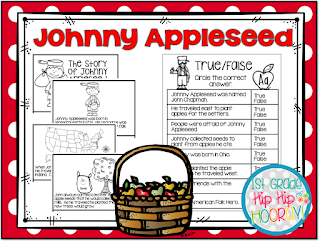 1st Grade Hip Hip Hooray!: Fall is apples and Johnny Appleseed!