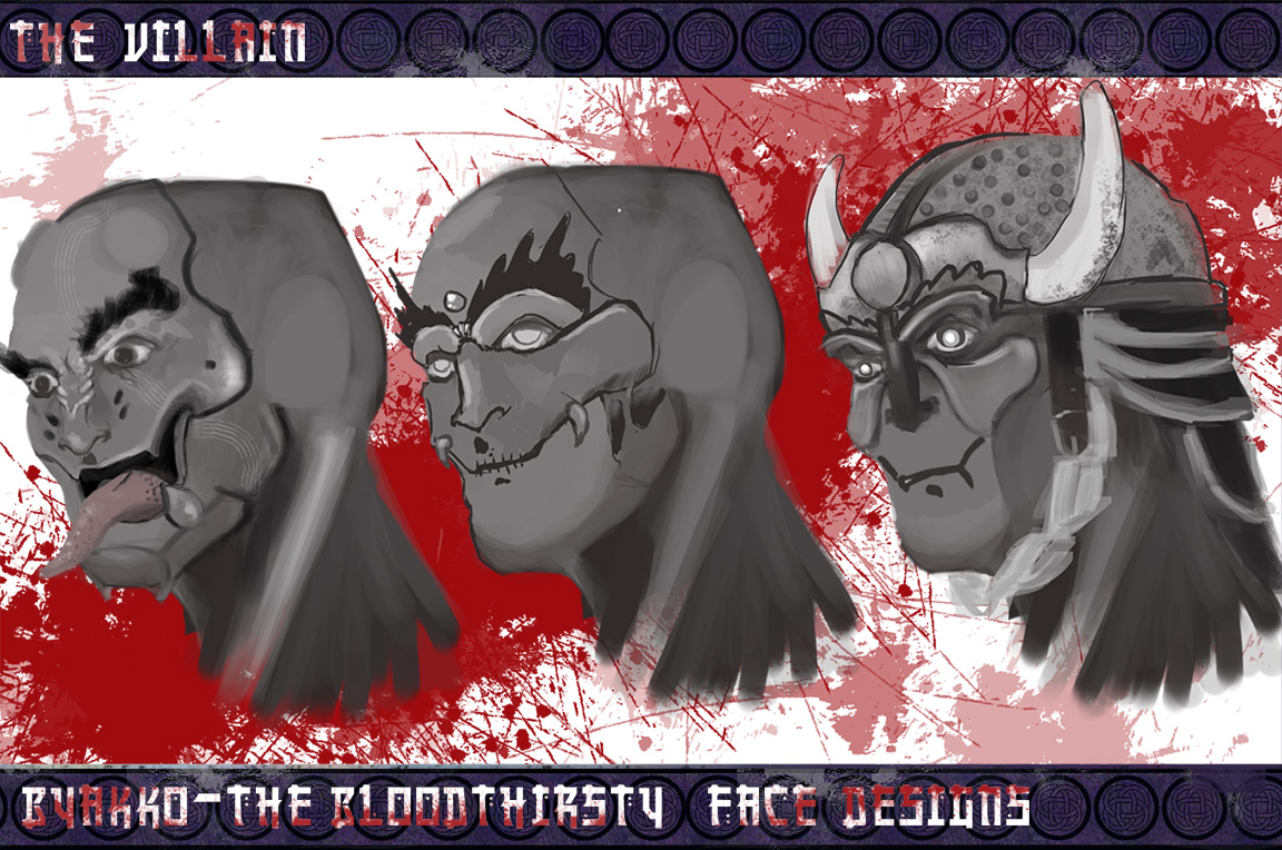 Kadeem Reid CGAA: Character design: Villain face development.