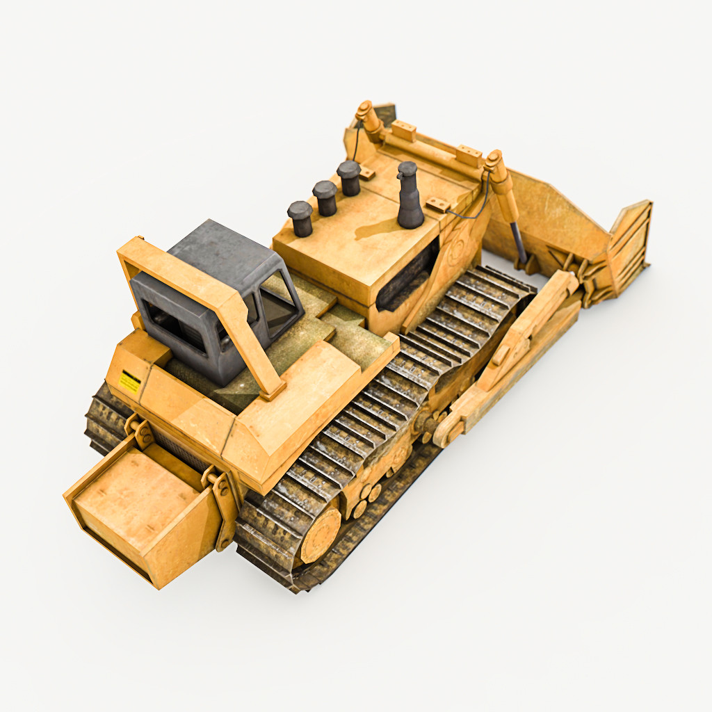 3d Auto Club: 3D Model of Bulldozer Hydraulic