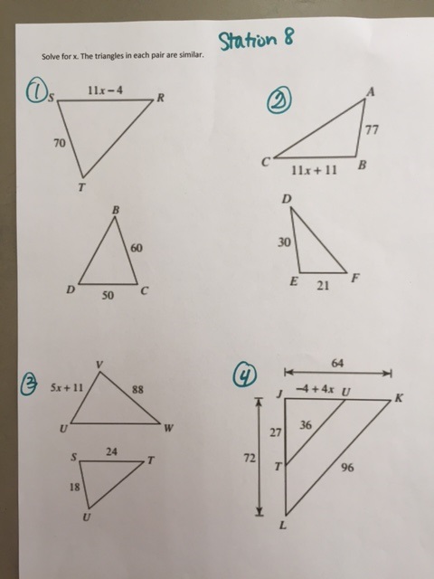 Mrs. Sessions - 7th Grade - Advanced Math: Angle Stations