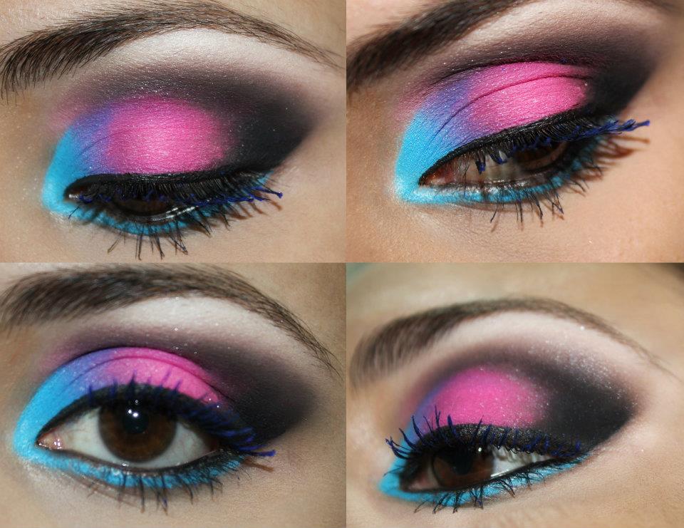 Yes Cosmetics - Brasilia - Guara: Tutorial de Make - Azul e Rosa Neon Yes