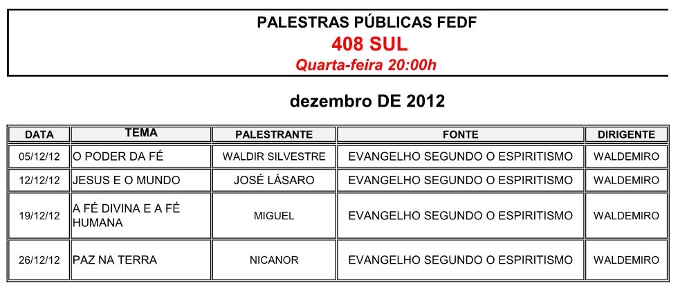 Boletim FeDF: Boletim FeDF Dez 1: Participe dos Eventos e Divulgue as ...