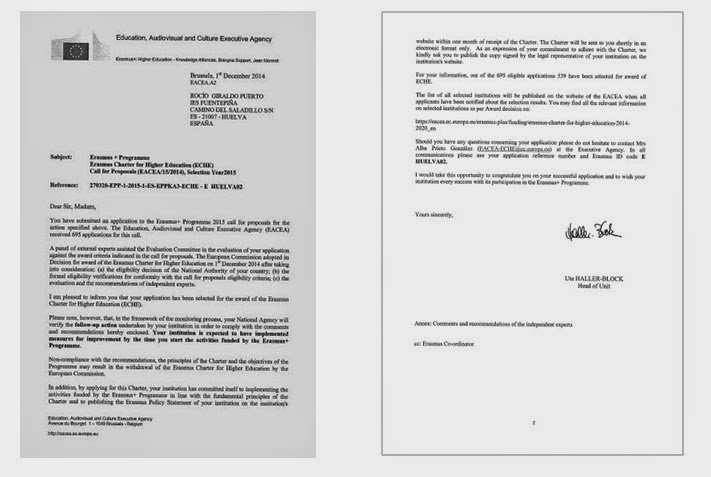 Movilidad IES Fuentepiña: Erasmus Charter for Higher Education (ECHE)